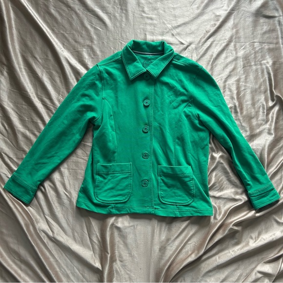 Jackets & Coats | Solid Green Button Coat | Poshmark